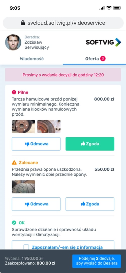 SOFTVIG dla Serwisu I Aplikacja SVCloud Video Service